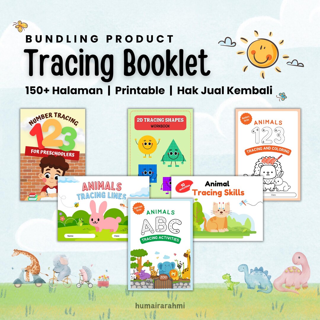 Letters, Numbers, and Shapes Tracing Booklet for Kids Ages 3-5 ...