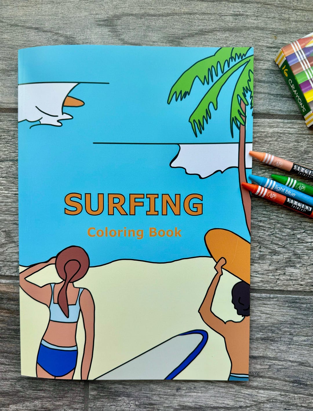 Coloring Book, Surfing Coloring Book, Cute Coloring Book, Children's ...