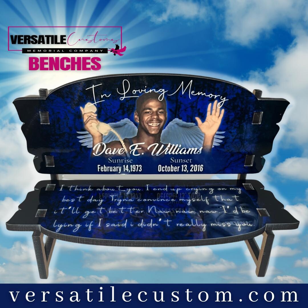 Custom Memorial Keepsake Sublimation Bench - Etsy