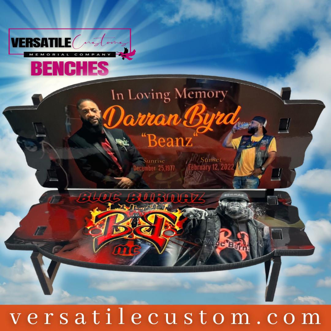 Custom Memorial Keepsake Sublimation Bench - Etsy