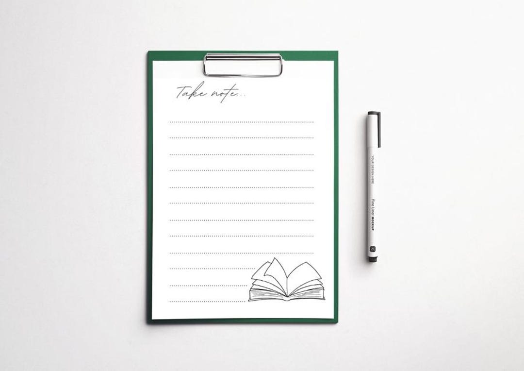 Minimalist Note Pad, Digital Download, Aesthetic, One Page Instant ...