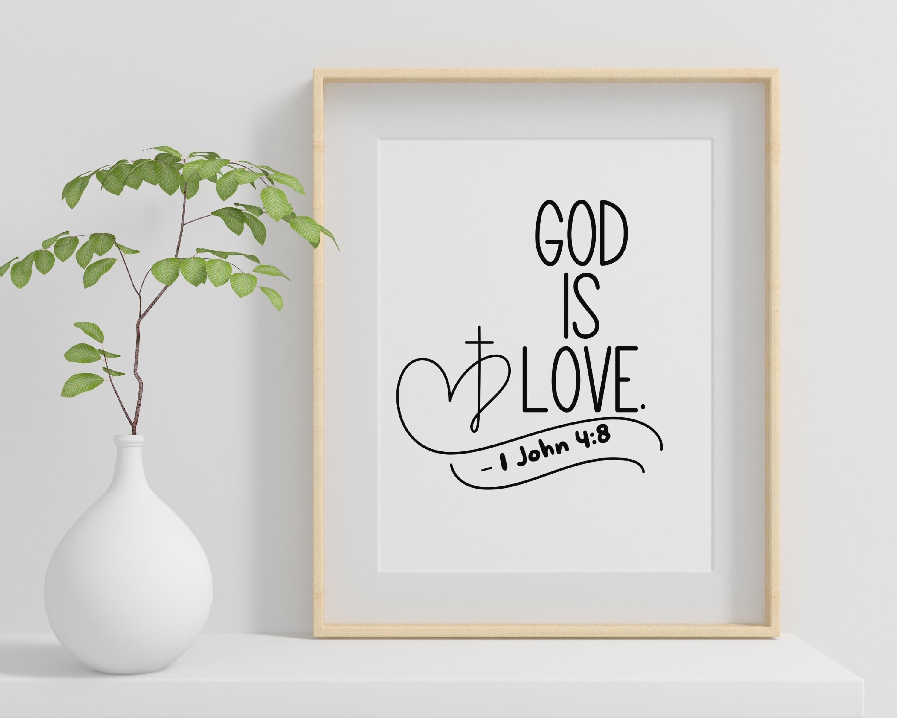 God is Love | PNG Digital Download for Cricut Projects | Cut Image - Etsy