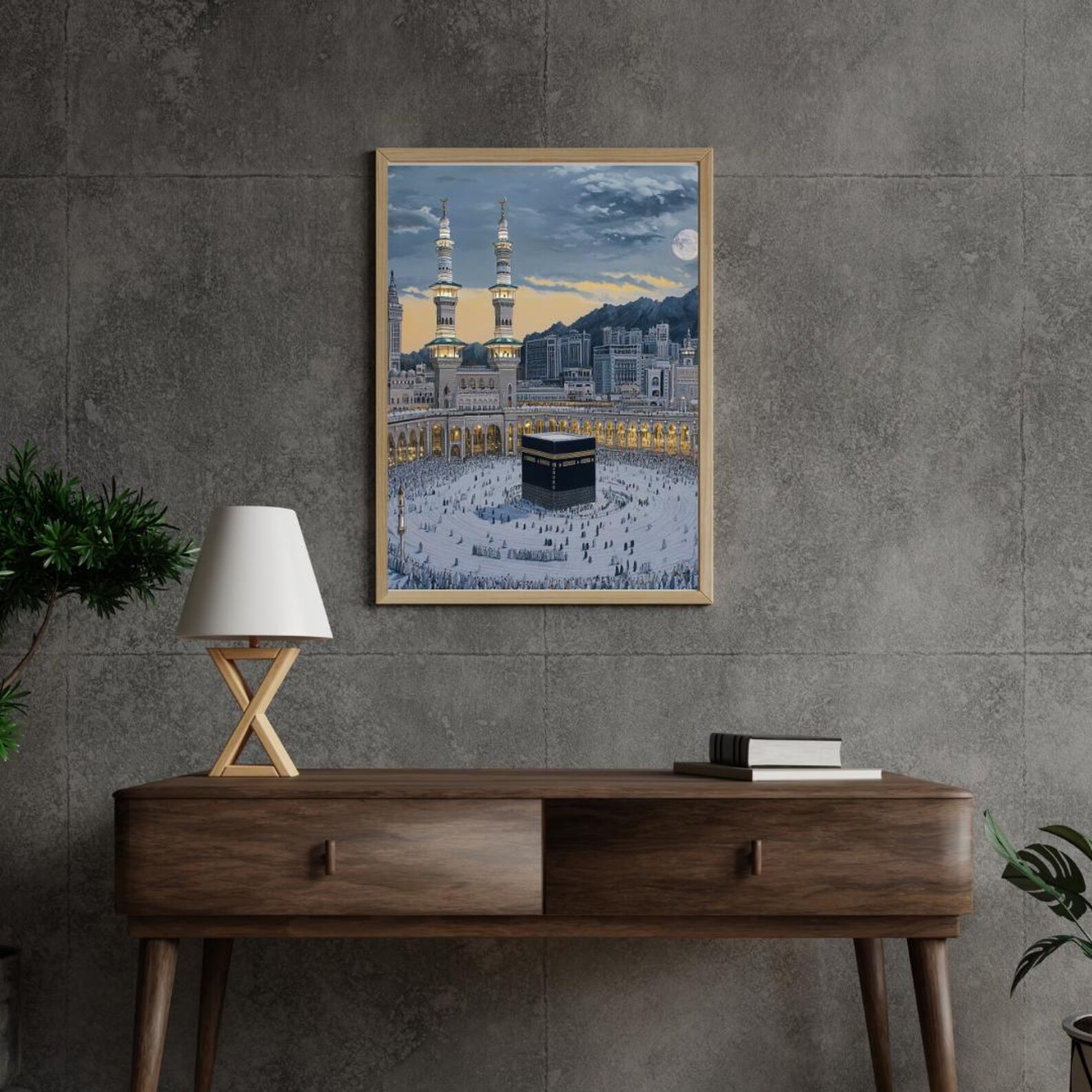 Kaaba Digital Art Print, Mecca Sacred Mosque Wall Art, Islamic Home ...
