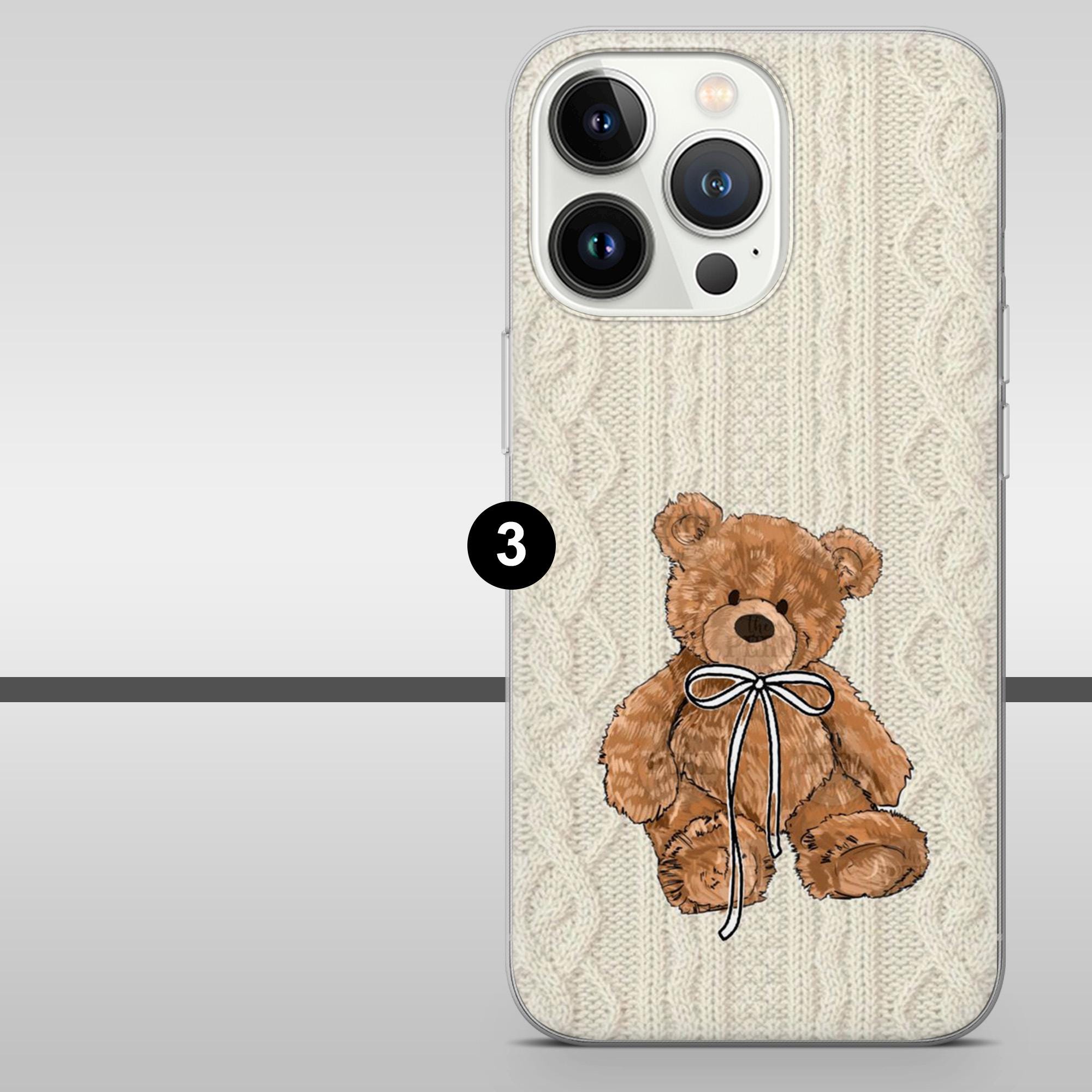 Cute Bear Phone Case Teddy Bear Plushie Cover for iPhone 17pro 16 15 ...