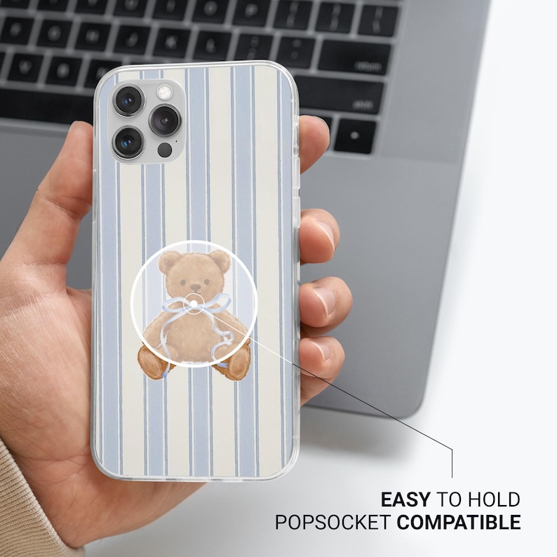 Cute Bear Phone Case Teddy Bear Plushie Cover for iPhone 17pro 16 15 ...