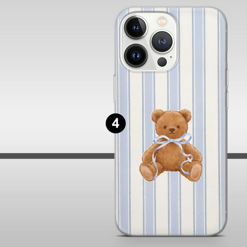 Cute Bear Phone Case Teddy Bear Plushie Cover for iPhone 17pro 16 15 ...