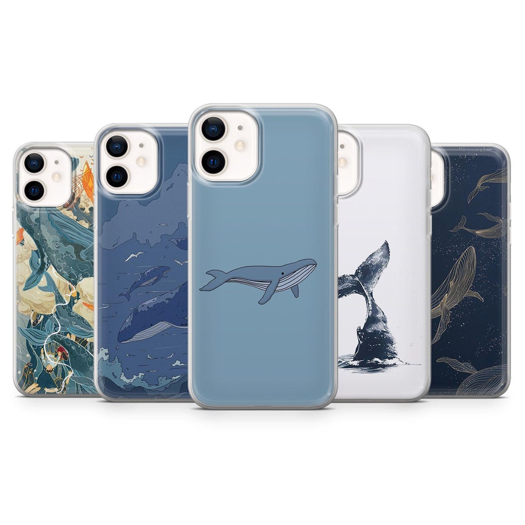 Whale Phone Case Sea Life Animal Cover for iPhone 17pro, 16, 15, 14, 13 ...