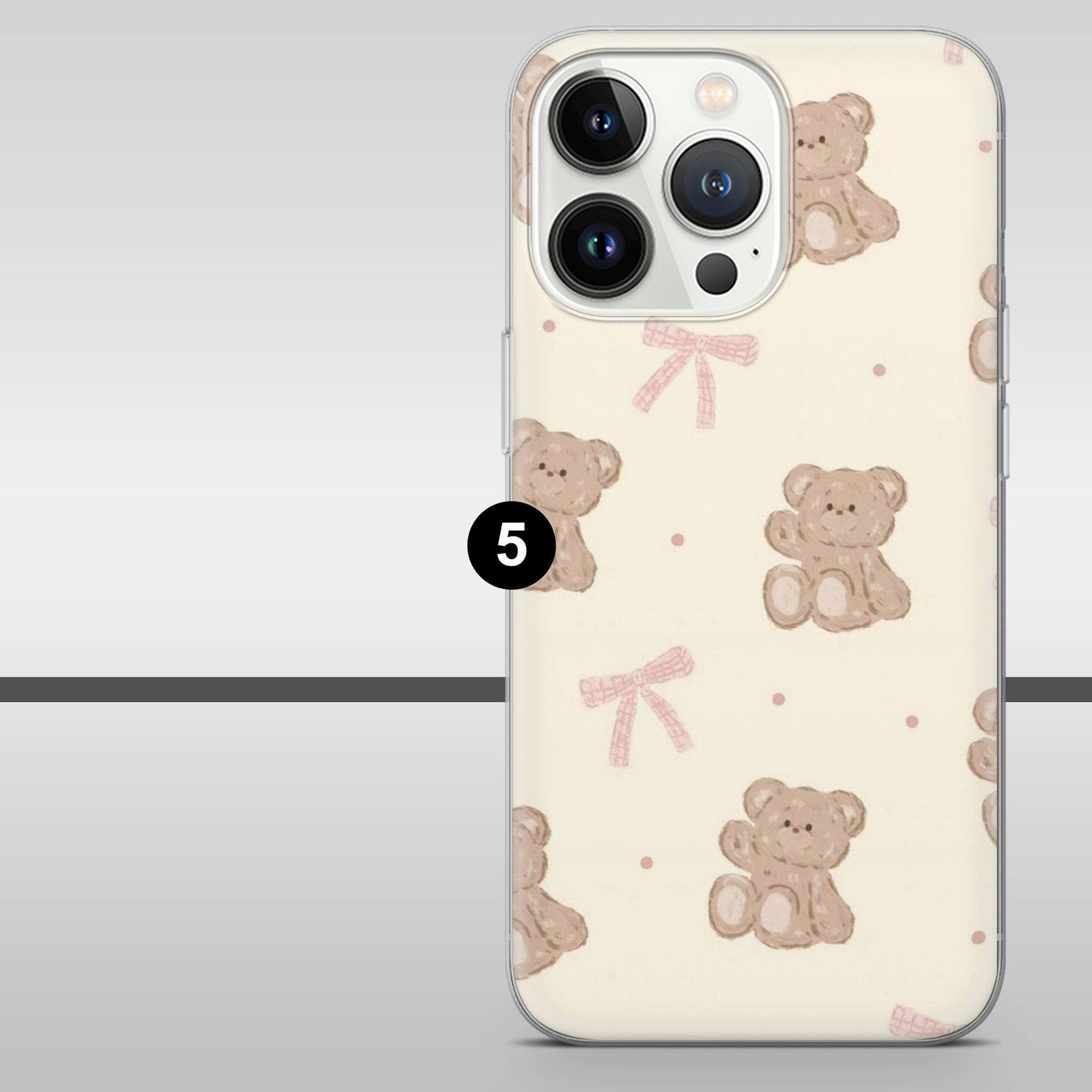 Cute Bear Phone Case Teddy Bear Plushie Cover for iPhone 17pro 16 15 ...