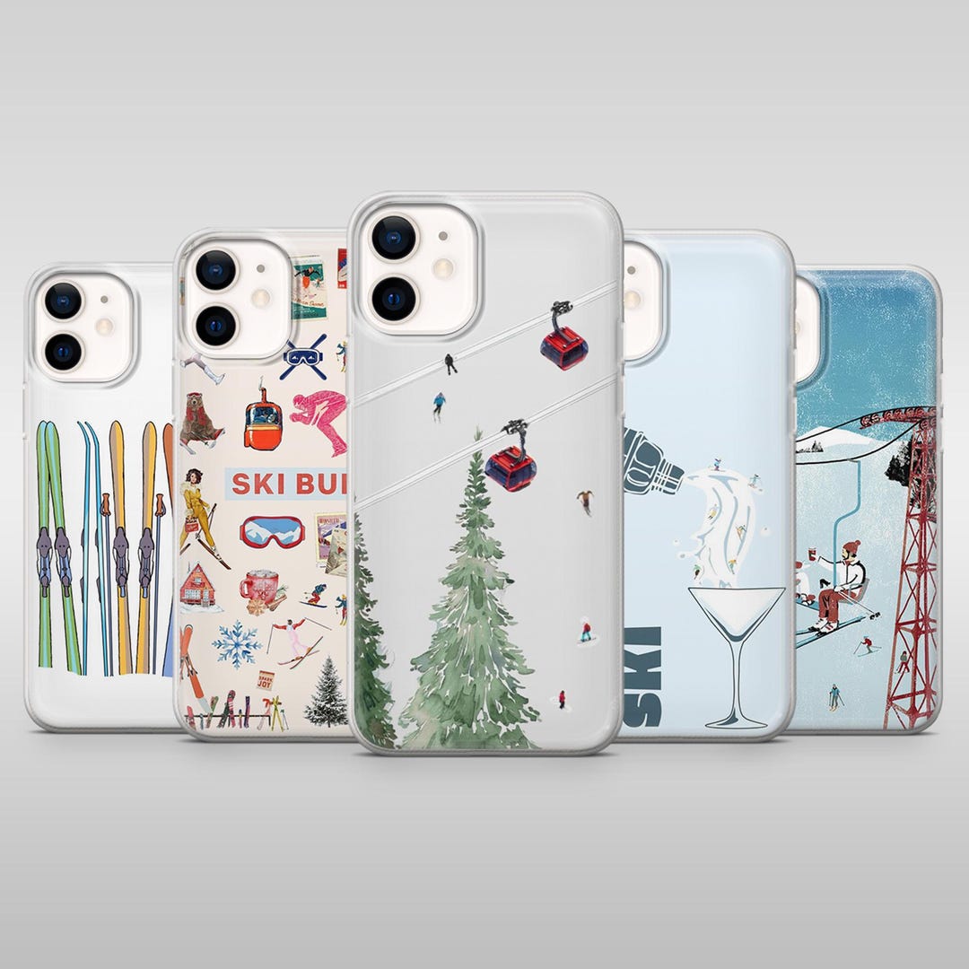 Ski Phone Case Skiing Apres Ski Cover for iPhone 17pro, 16, 15, 14, 13 ...