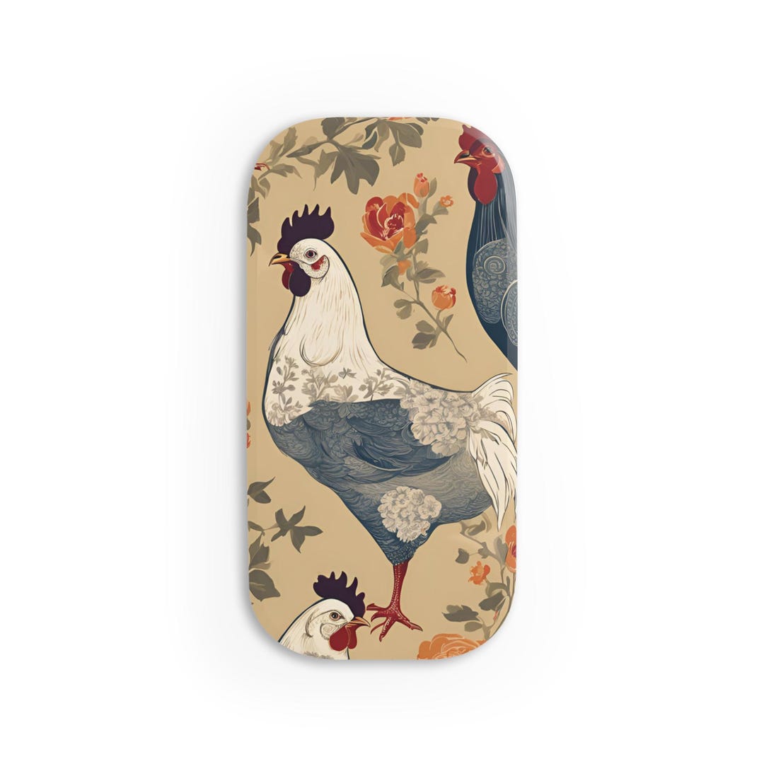 Charming Chicken Phone Grip, Cute Phone Holder, Floral Grip for Chick ...