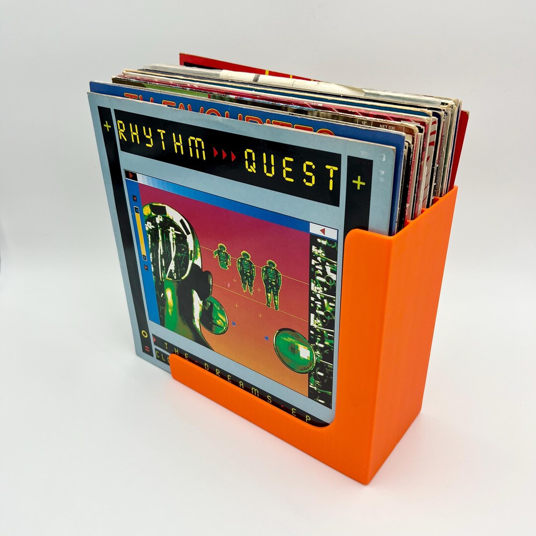 70s-inspired 3D Printed Record Stand Holder - Etsy