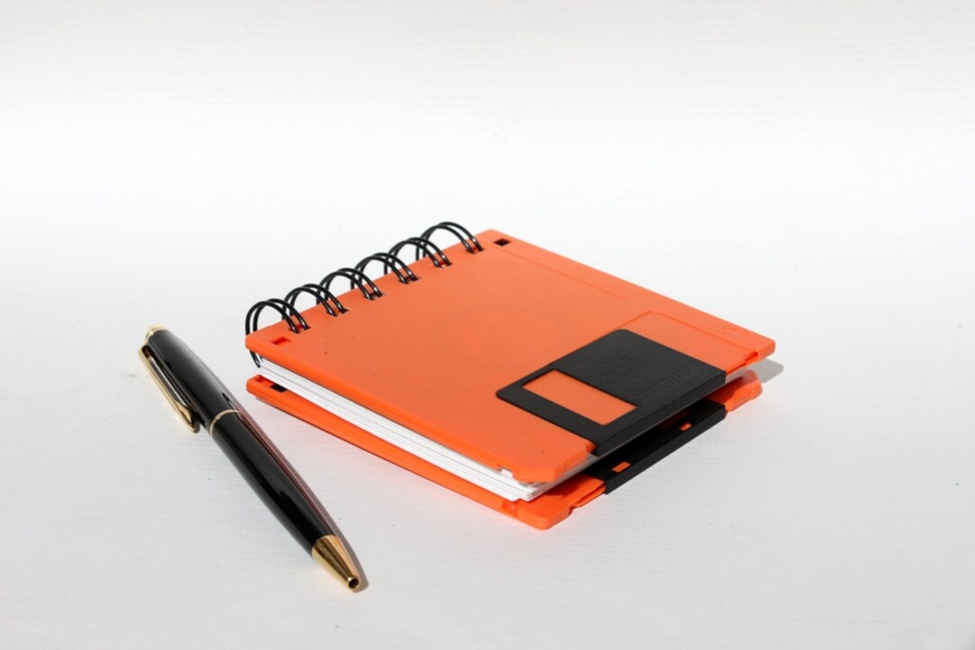 Floppy Disk Notebook - Geek Book - Recycled Computer Diskette - Multi ...