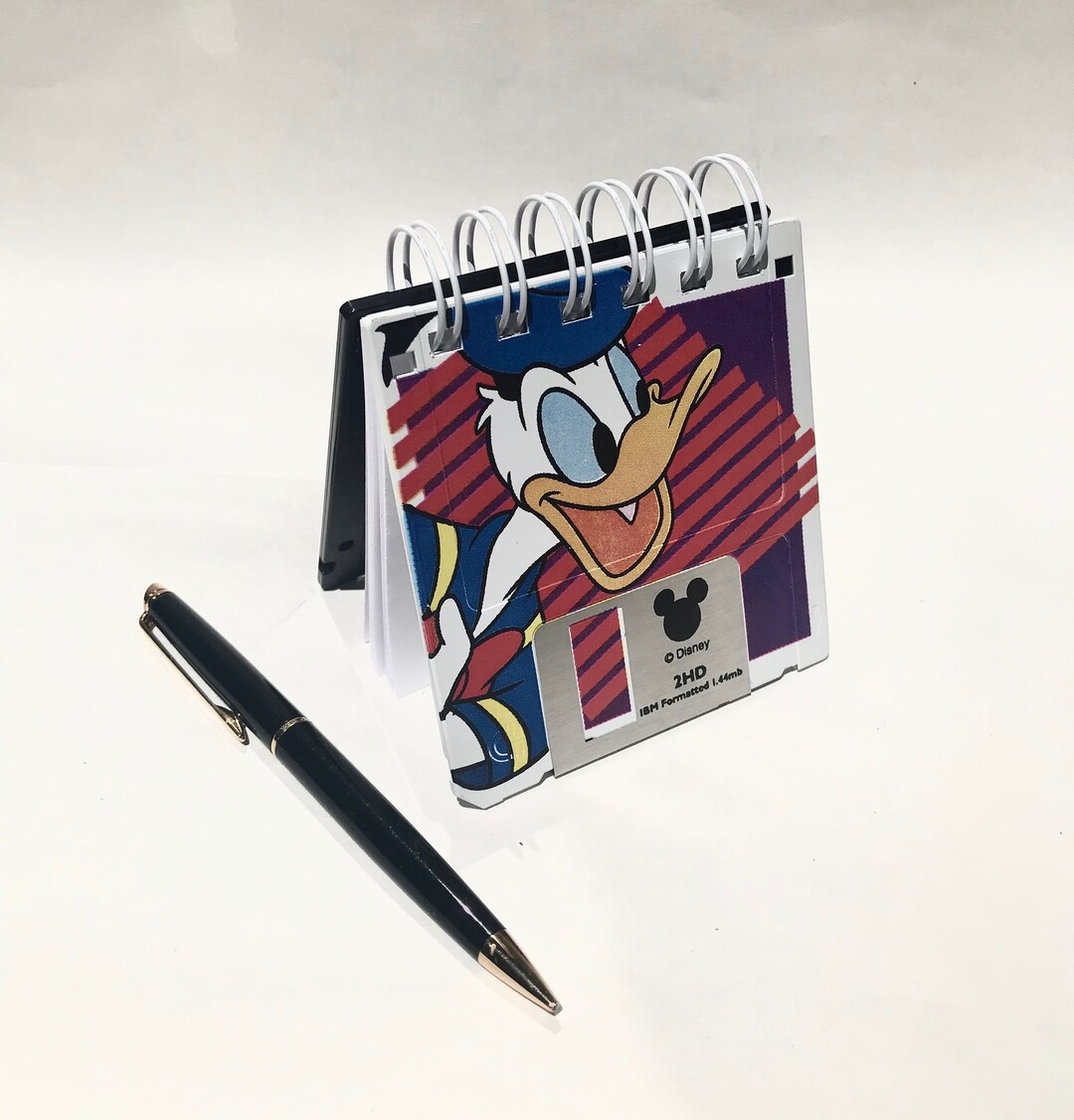 Donald Duck Geek Book - Floppy Disk Notebook Nerd Gift Recycled ...