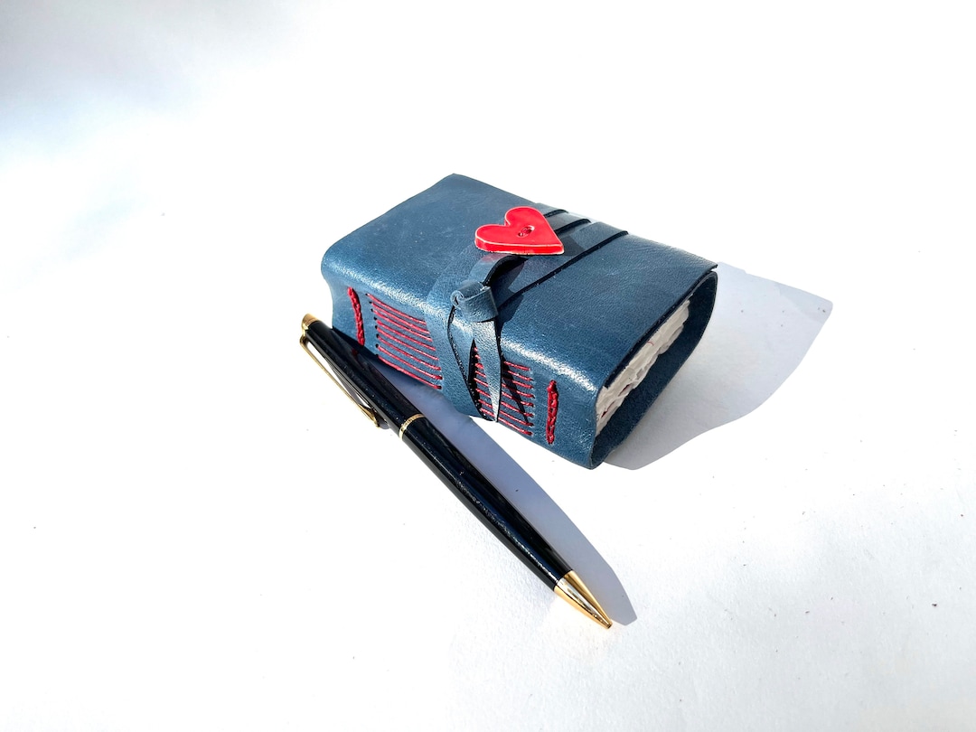 I Love You Notebook Journal Diary - Heart Love Vow Book - Blue Leather ...