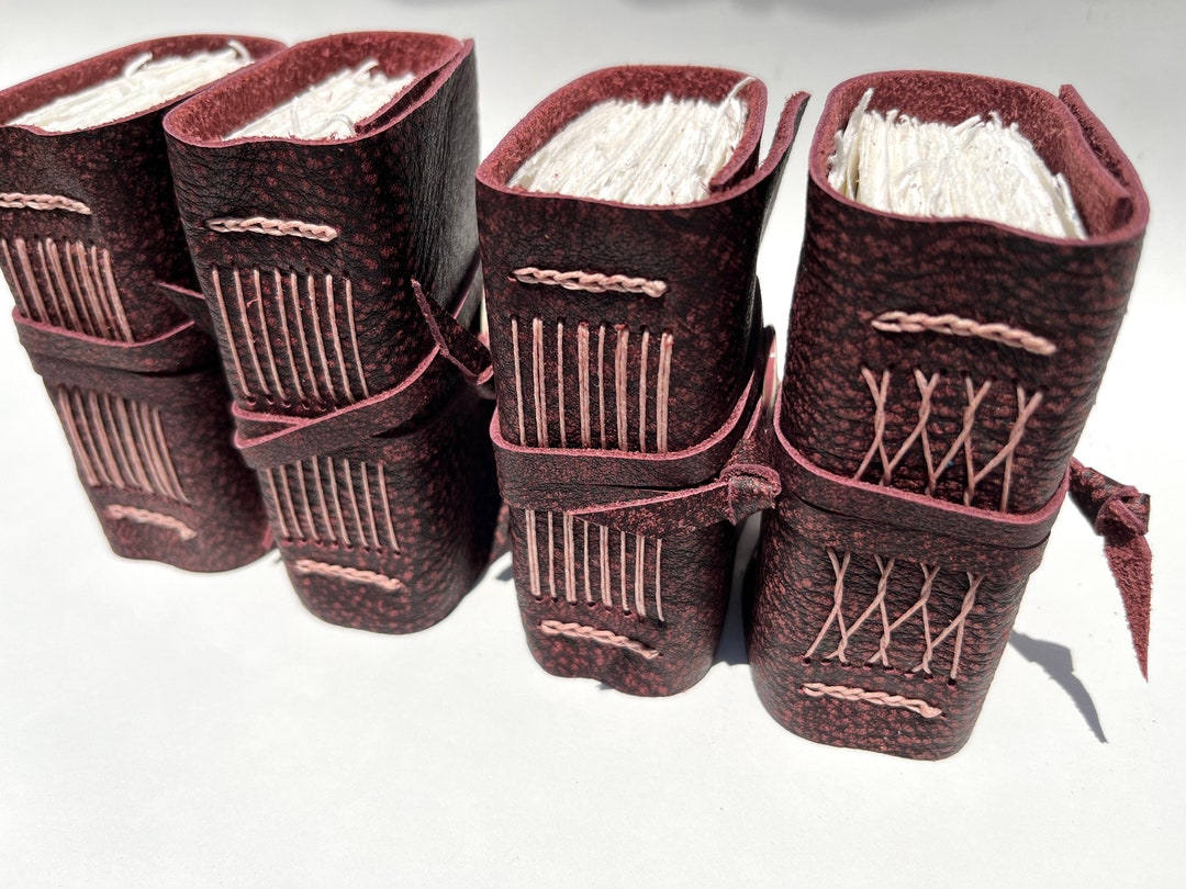 Merlot Wine Colored Leather Handmade Vacation Travel Journal Notebook ...