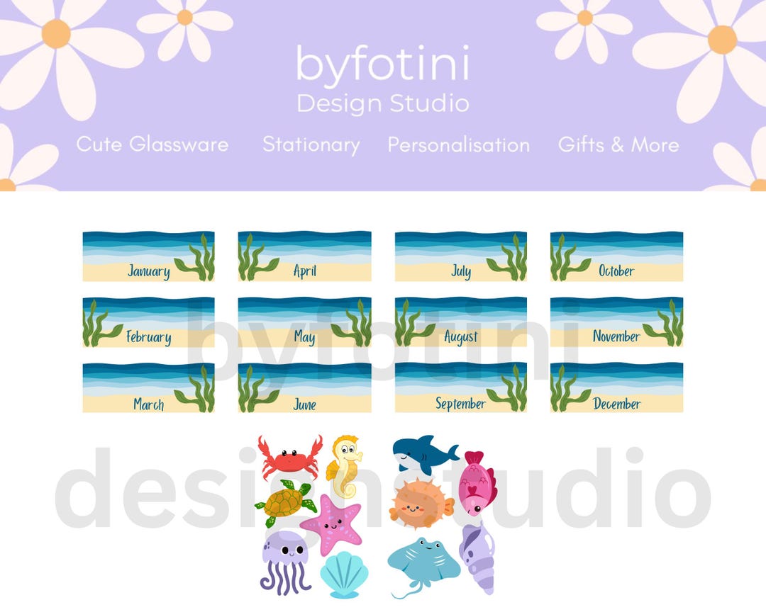 Printable Under the Sea Themed Birthday Wall Display - Etsy Australia