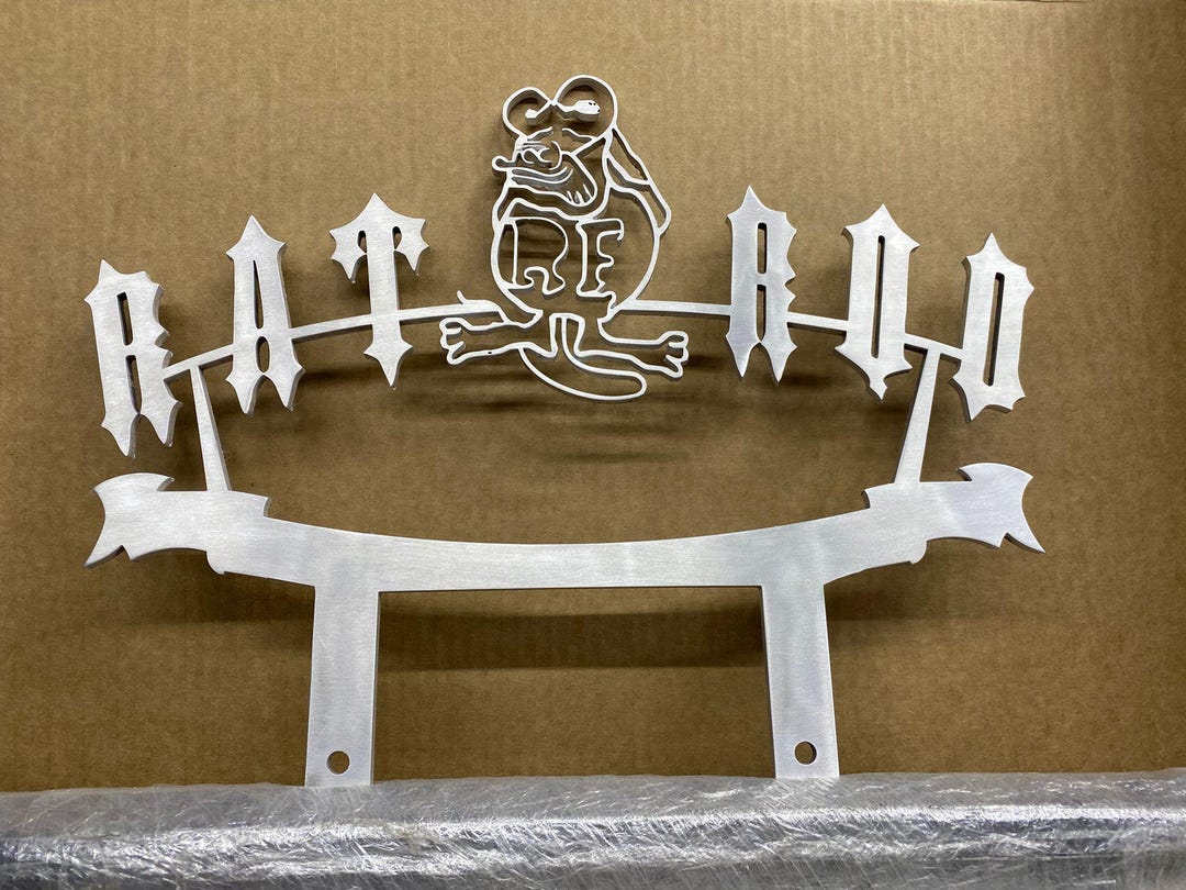 Custom Car Club Lowrider Rat Rod Plaque Cnc Cutting Brushed Aluminum - Etsy