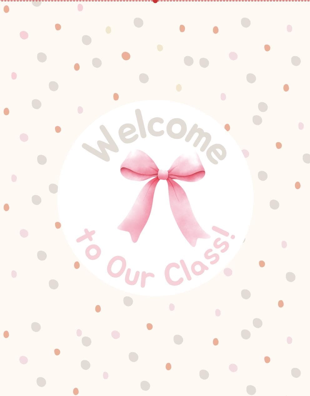 Pink Bow Classroom Decor - Etsy