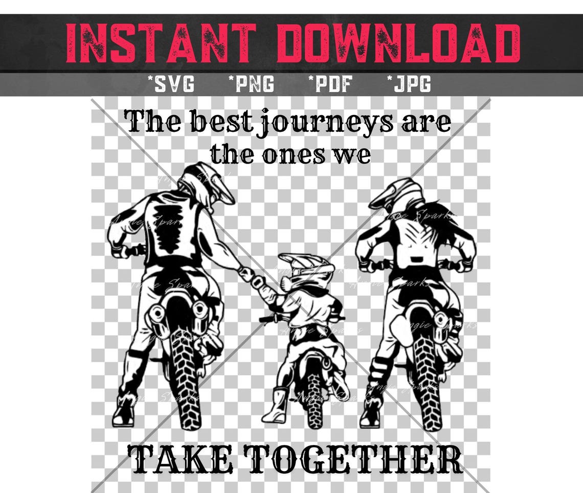Biker Family SVG PNG, Motorbike SVG Family, Biker Couple Kid Svg ...