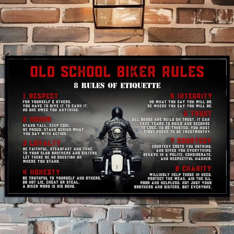 Old School Biker Posters - Etsy
