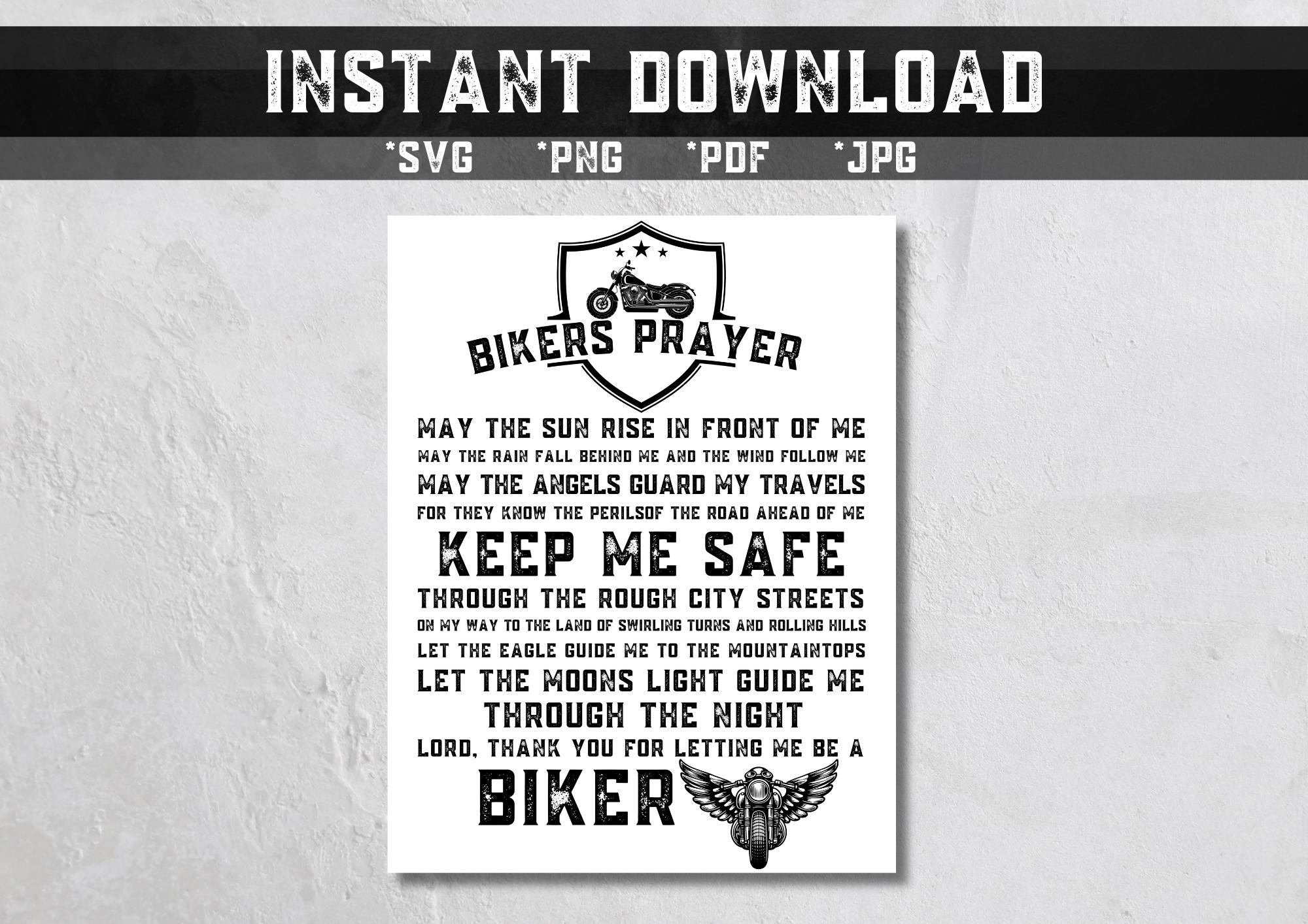Biker's Prayer Svg, Motorcycle Png, Motorcycle SVG, Bike Rider Png ...