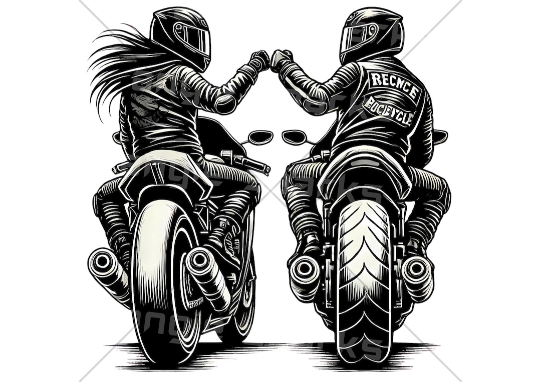 Biker Couple SVG Motocross PNG, Motorcycle Couple Png Image Biker ...