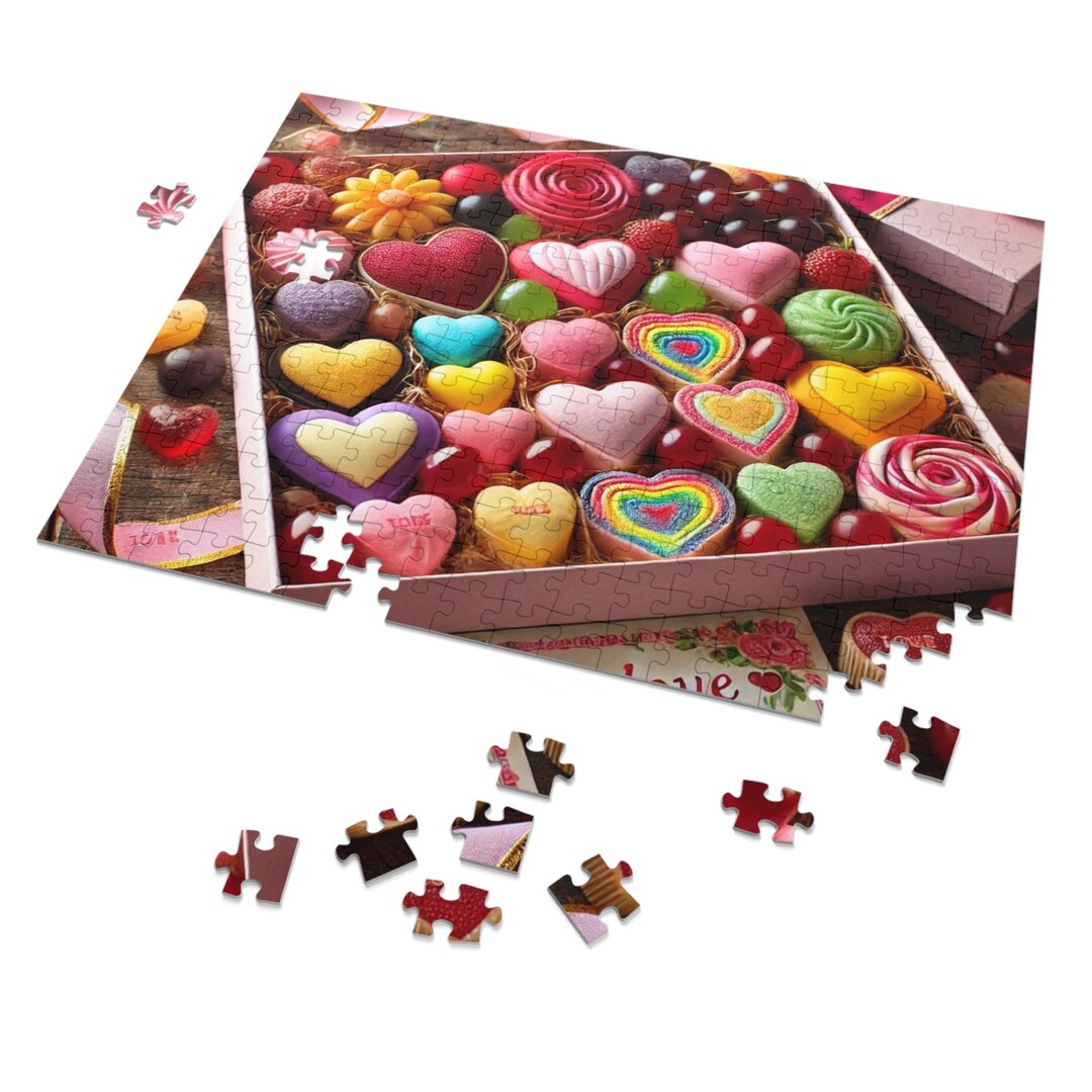 Valentines Day Puzzle Valentines Day Valentines Jigsaw Puzzle With Tin ...