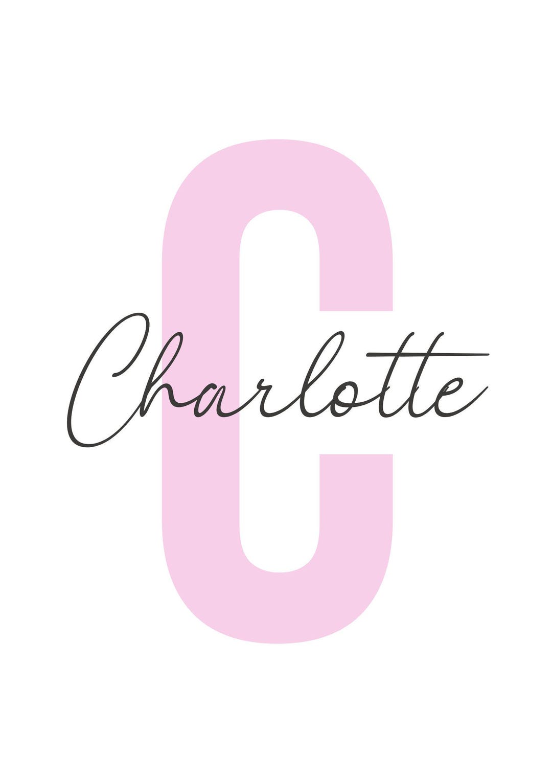 Custom Initial Print, Printable Name Sign, Personalized Initial Name ...