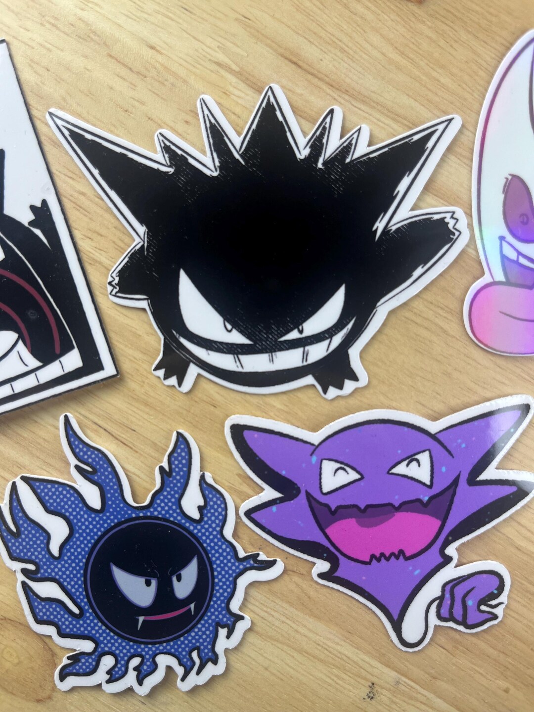 Gengar Sticker - Hand Drawn Pokemon Gen 1 Art - 3.2in X 2.5in - Water ...