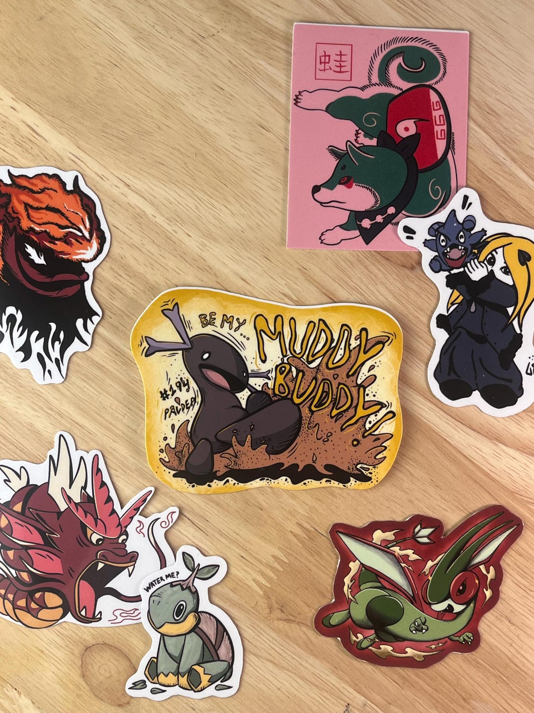 Paldean Wooper Sticker - Hand Drawn Pokemon Gen 9 Art - 3.3in X 2.5in ...