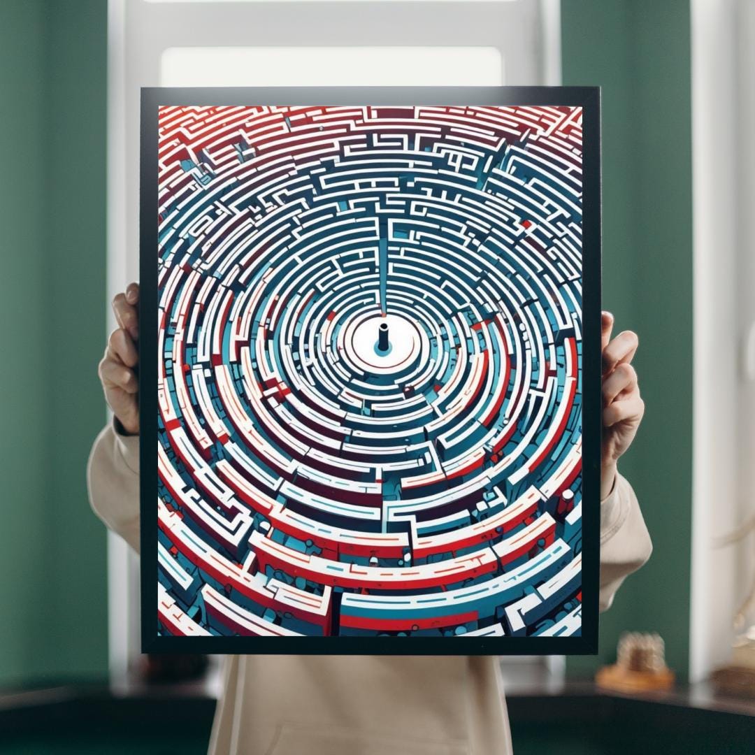The Infinite Maze Journey to the Center - Etsy