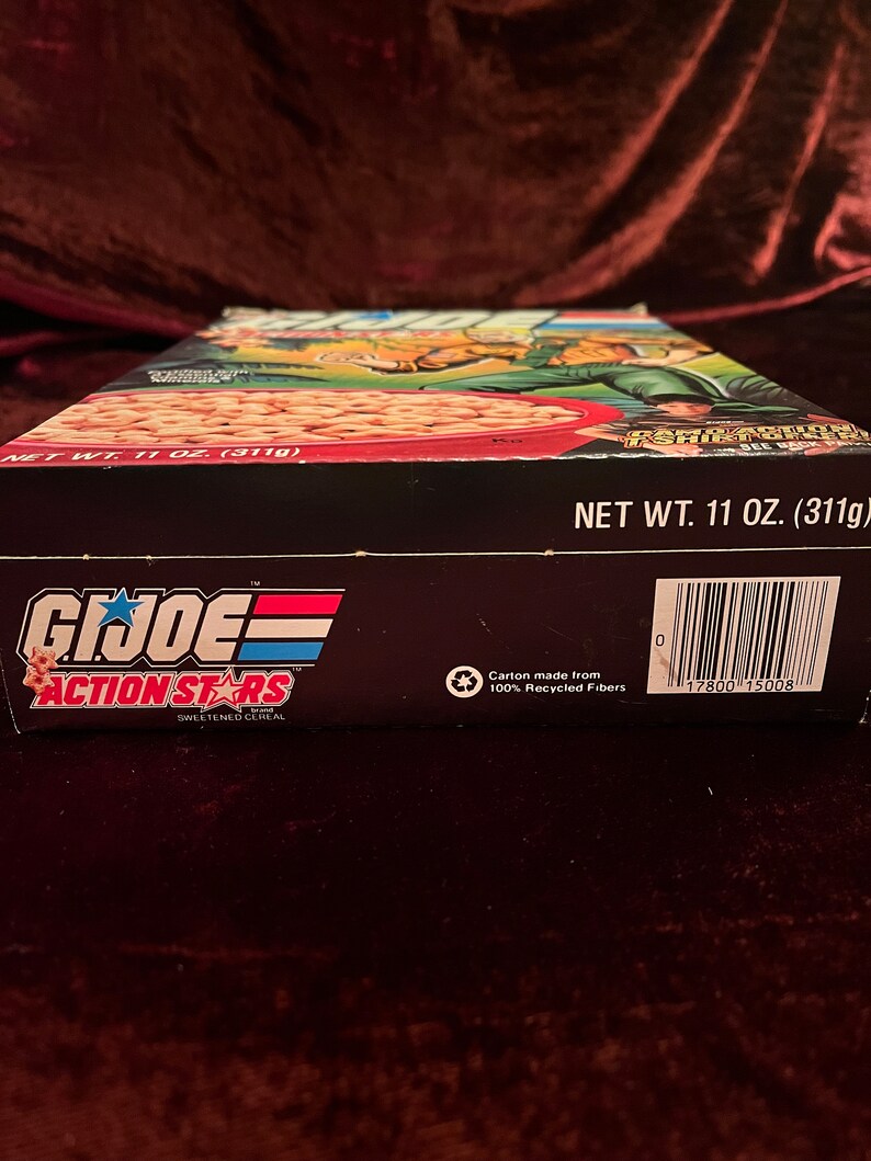 GI JOE DUKE Action Stars Cereal Box - No Cereal but Original Bag Inside ...