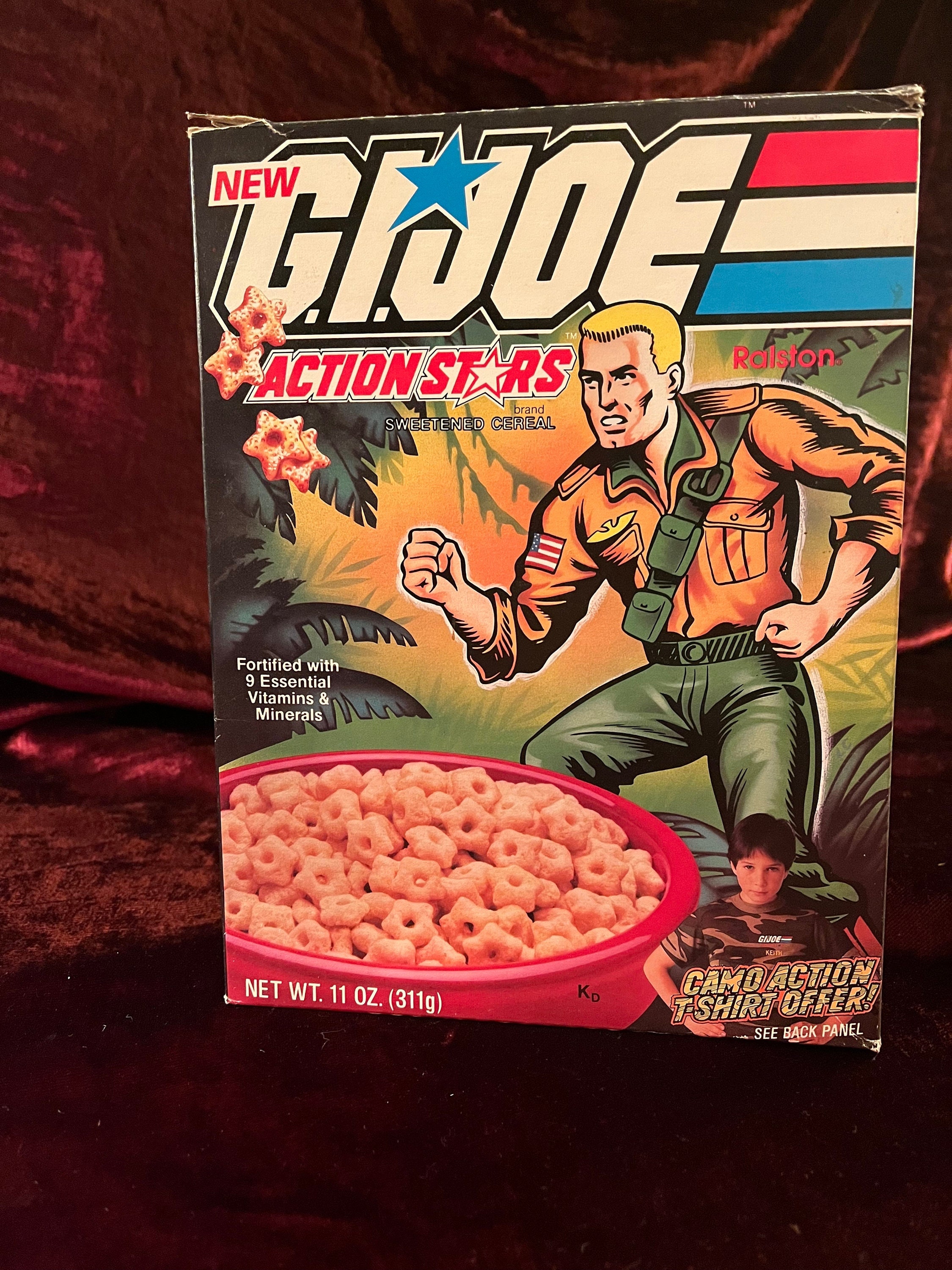 GI JOE DUKE Action Stars Cereal Box - No Cereal but Original Bag Inside ...