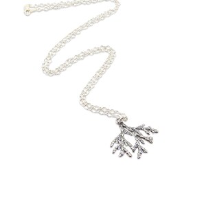 Sterling Silver Cedar Necklace, Cedar Charm, Cedar Jewelry Organic ...