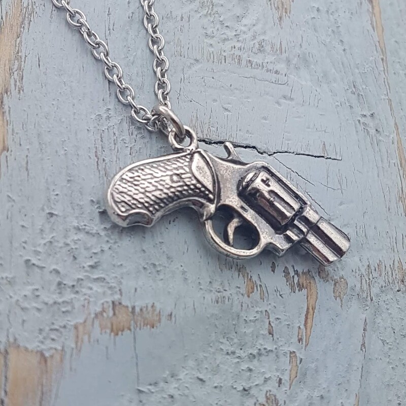 Handgun Necklace - Etsy