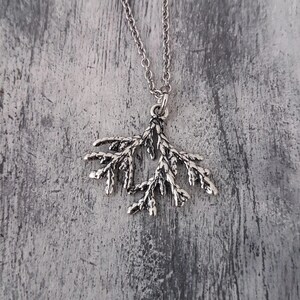 Sterling Silver Cedar Necklace, Cedar Charm, Cedar Jewelry Organic ...