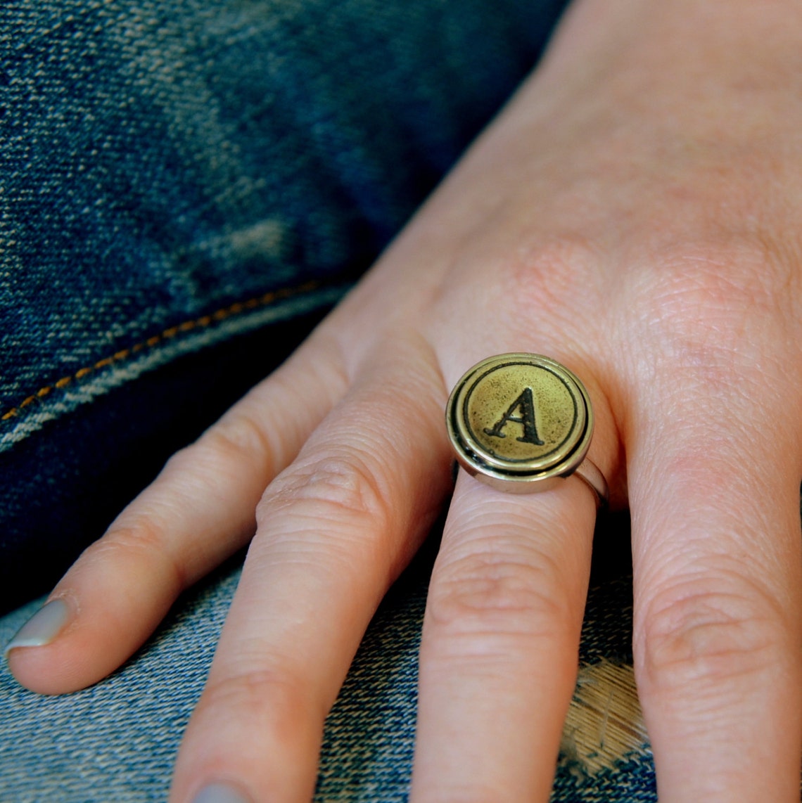 Typewriter Key Ring Personalized Typewriter Key Ring Solid - Etsy