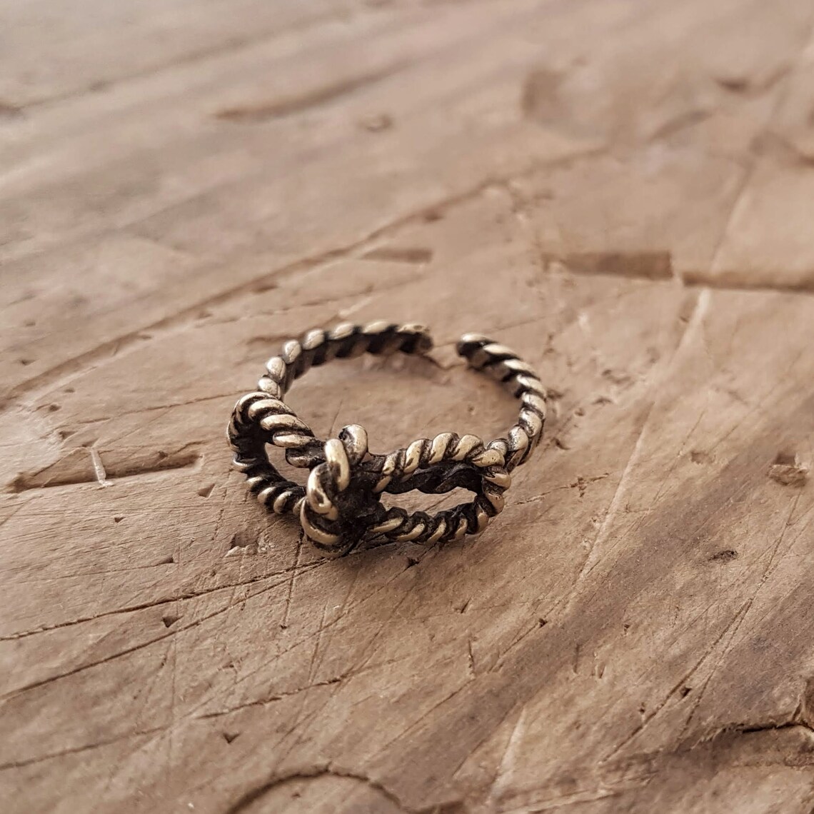 Gold Bow Rope Ring Small Cute Bow Ring Tiny Ring Simple | Etsy