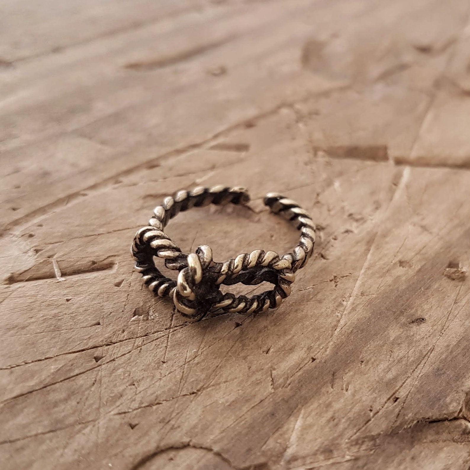 Gold Bow Rope Ring Small Cute Bow Ring Tiny Ring Simple | Etsy