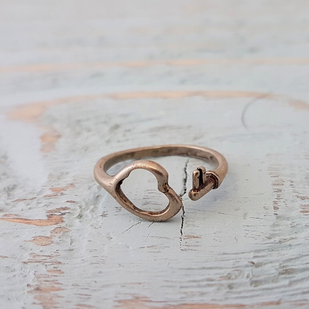 Couples Ring, Key Heart Ring,heart Skeleton Key Ring, Girlfriend ...