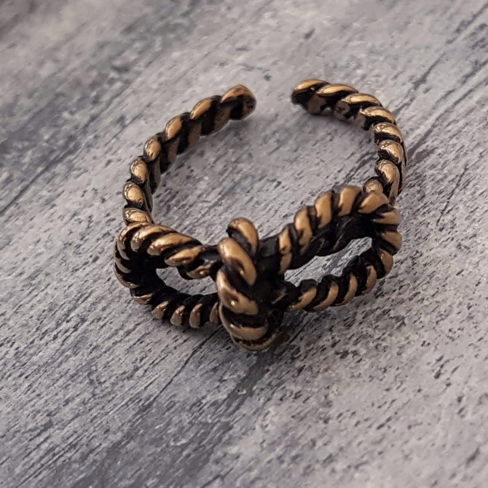 Gold Bow Rope Ring Small Cute Bow Ring Tiny Ring Simple | Etsy