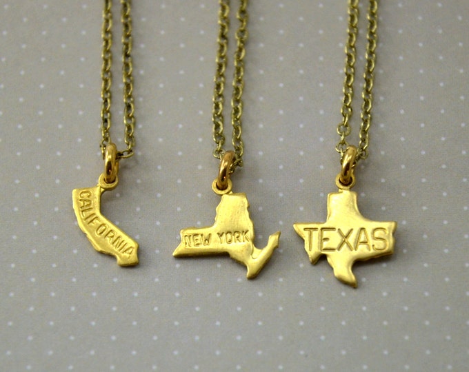 CHOOSE YOUR State,custom State Necklace,state Charm Necklace ,state ...