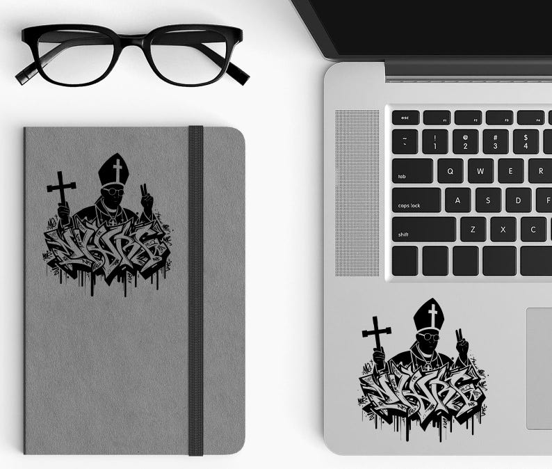 Graffiti Priest SVG: Street Art-inspired Silhouette | Urban Style PNG ...