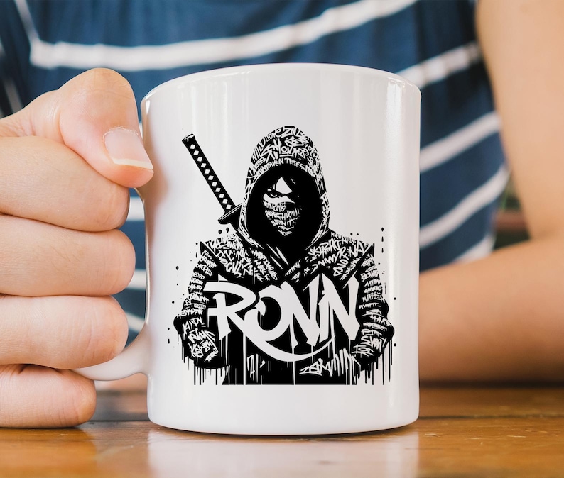 Ronin Graffiti SVG – Urban Samurai Clipart for Sublimation, Ninja ...