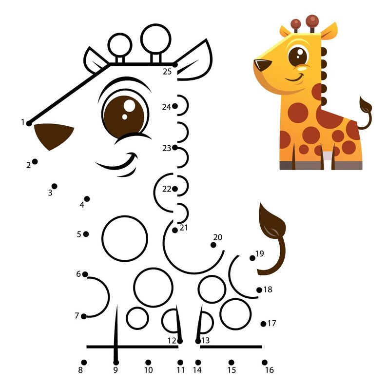 Dot to Dot Animal Coloring Pages – 35 Printable Worksheets for Kids ...