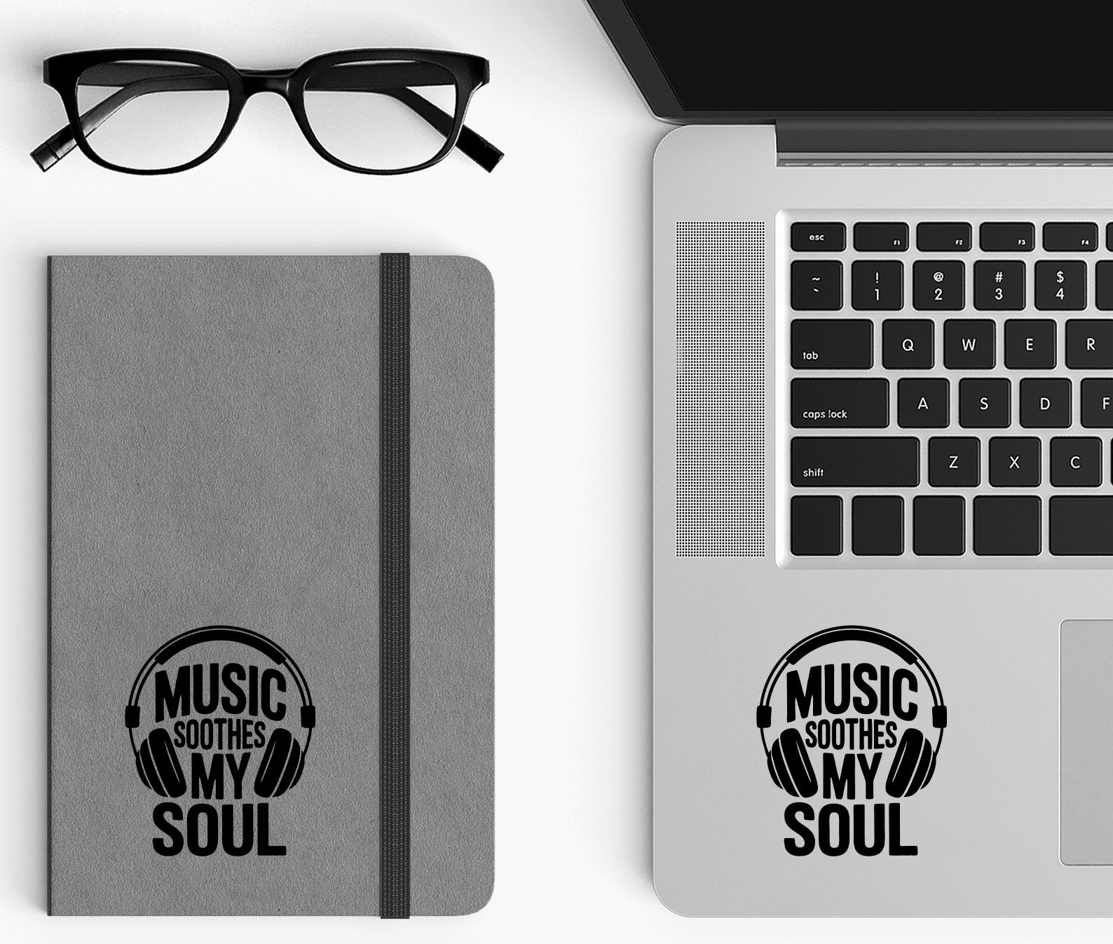 Inspirational Music Lover SVG: Music Soothes My Soul Headphones Cut ...