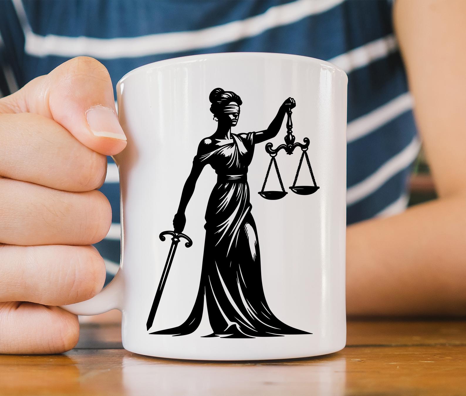 Lady Justice SVG: Law and Balance Art | Name Option | Legal Design for ...