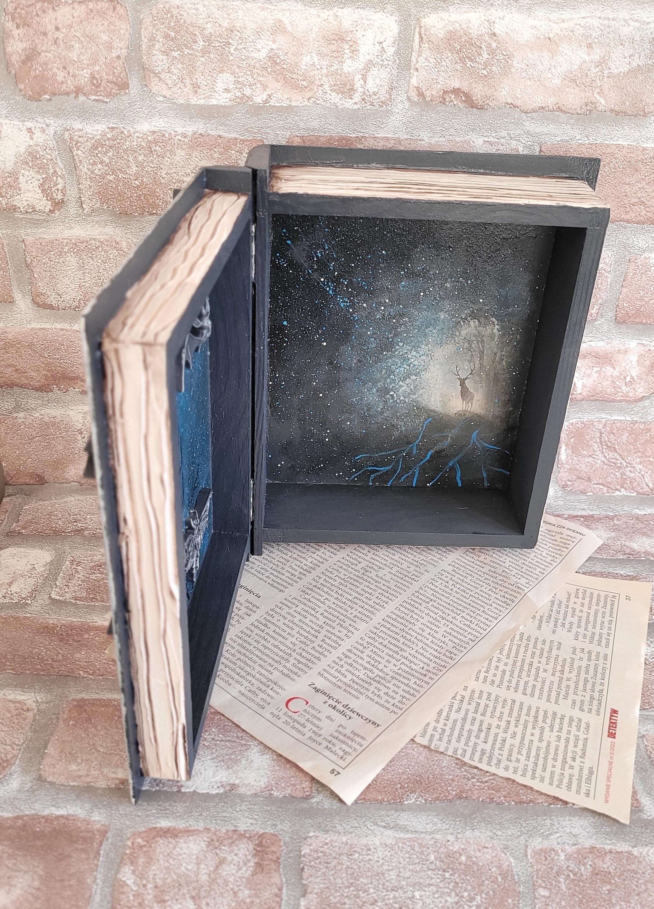 Gothic Book Box – Handmade Decoupage Secret Storage With Raven, Bats ...