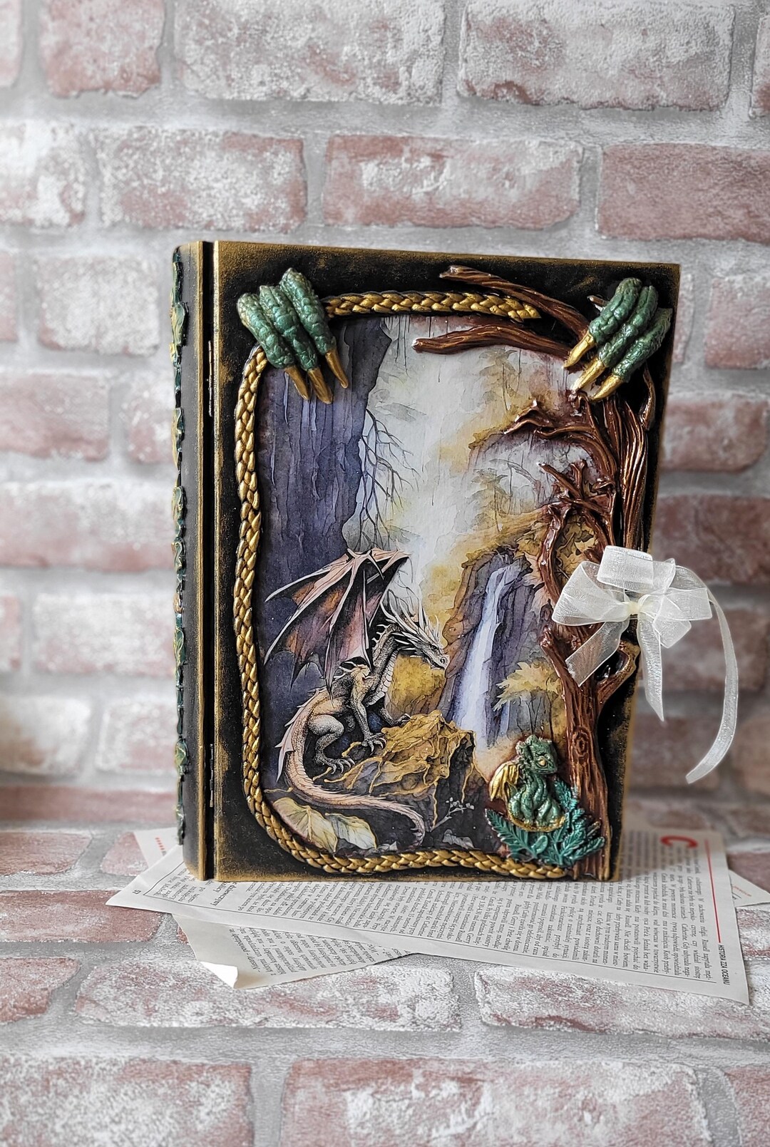 Handmade Fantasy Book Box – Dragon & Fairy Tale Decoupage With 3D ...