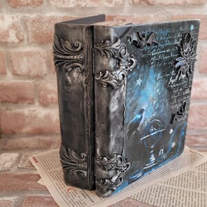 Gothic Book Box – Handmade Decoupage Secret Storage With Raven, Bats ...